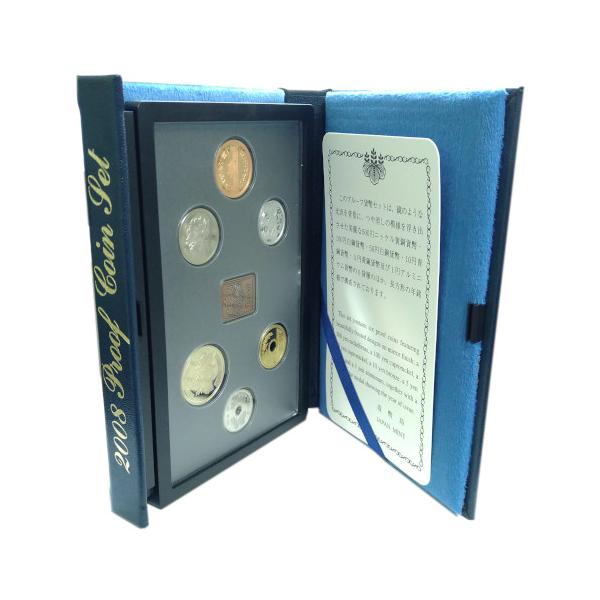 ◆通常プルーフ貨幣セット 平成20年 2008年年号：平成20年 (2008)年銘板図柄：桐額面：666円(平成20年銘の1円・5円・10円・50円・100円・500円の6種)状態：外箱に多少のシミやよれ等がありますが、貨幣セットはきれいな...
