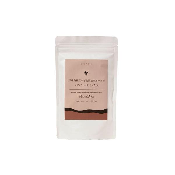 原料にこだわり国産有機玄米粉、北海道産焙煎小豆粉「あずきーの」、奄美諸島産のさとうきび糖、アルミニュームフリーのベーキングパウダーを使用しています。からだに優しい自然な甘さのパンケーキミックスです。〇原材料：焙煎玄米粉(有機玄米(国産))、...