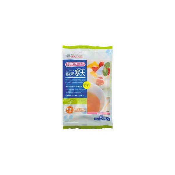 水戻し不要　お菓子づくりや料理に■粉末寒天4gで角寒天約1本分に相当　■デザートや料理の他、お米に混ぜても美味しい○原材料：オゴ草（チリ産）、天草（モロッコ・ポルトガル産）