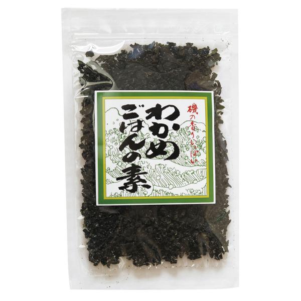 鳴門産わかめ使用　磯の風味豊か　化学調味料不使用■ご飯に混ぜるだけで簡単に出来る（お米1合に対し5g使用）　■保存に便利なチャック付き　■わかめご飯やおにぎりに○原材料：わかめ(国産)、てんさい糖(北海道)、食塩(伯方の塩)、昆布粉末[昆布...