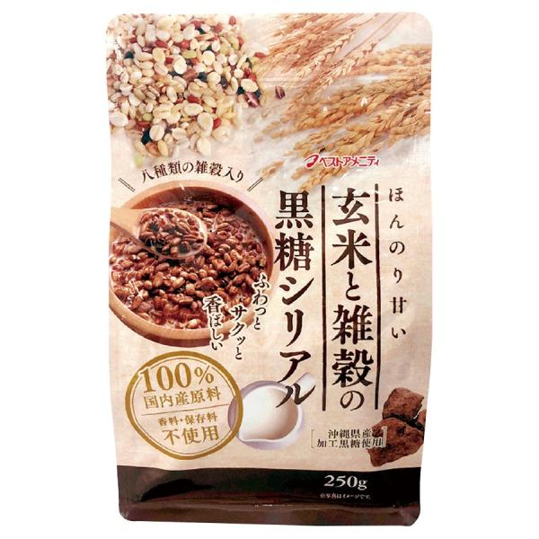 国内産原料100% パフ化させた8種類の穀物をバランスよくブレンド 黒糖のほのかな甘み 食塩・油脂不使用8種類の国内産穀物をブレンドしたシリアルが新登場！ふわっとサクっと香ばしい味わいと黒糖のほのかな甘みが楽しめます。玄米ミルクをかけて食べ...