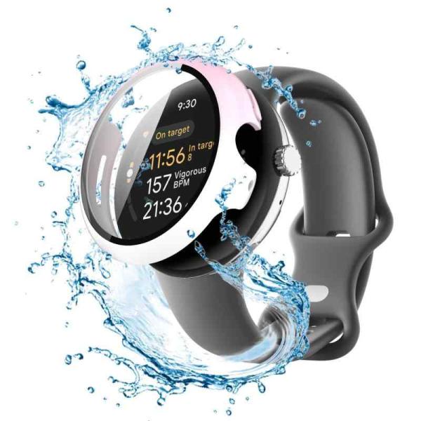 Google Pixel Watch 3 45mm Parent用 カバー ケース アップルウォッチ保護カバー ガラスフィルム 一体型 防水 防塵 フィルム 保護フィルム【HUKWIMO】 傷に強い