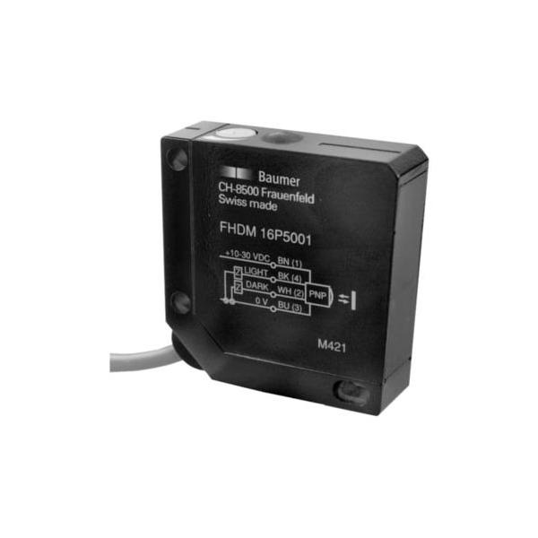 Photo-electric sensor - diffuse system with background suppression - with LED (Pulsed) light source - Baumer (Diffuse se...