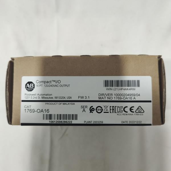 2022 Allen Bradley 1769-OA16 /A CompactLogix 120/240V AC Output Surplus SEALED2022 Allen Bradley 1769-OA16 /A CompactLog...