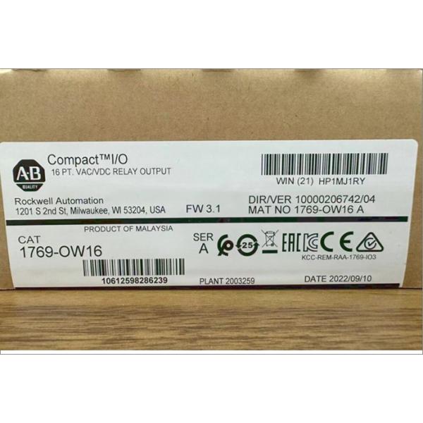 AB 1769-OW16 2022 SER A NEW Allen Bradley CompactLogix 16 PT RELAY OUTPUT ModuleAB 1769-OW16 2022 Ser A New Allen Bradle...