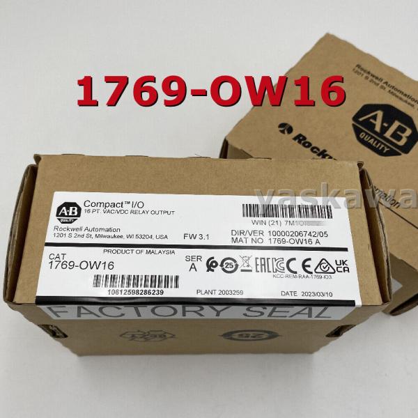 Allen-Bradley 1769-OW16 CompactLogix Relay Output Module New Sealed 2022 TXAllen-Bradley 1769-OW16 CompactLogixリレー出力モジュー...
