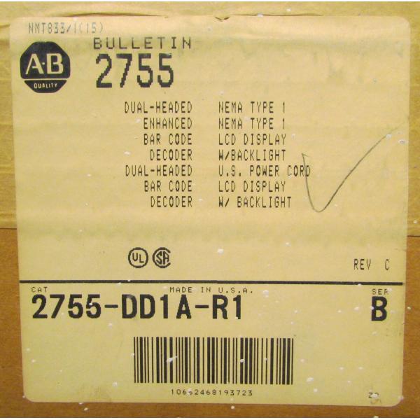 ALLEN BRADLEY 2755 DD1A R1 Dual Head Enhanced Bar Code Decoderアレンブラッドリー2755 DD1A R1デュアルヘッド強化バーコードデコーダー