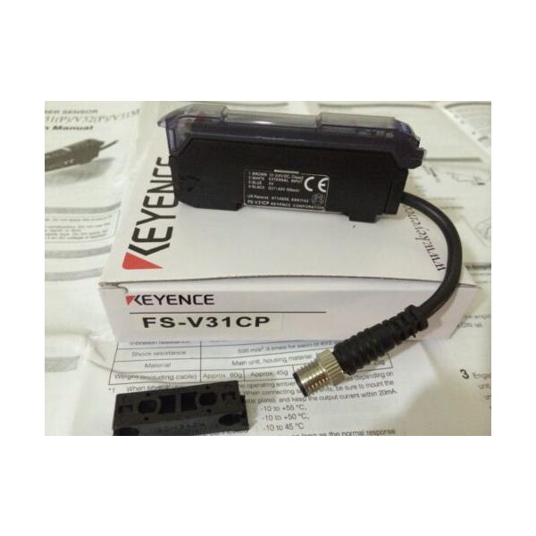 New KEYENCE FS-V31CP Digital Fiber Optic Amplifier Sensor Cable FSV31CP In Box新しいキーエンスFS-V31CPデジタル光ファイバーセンサーケーブルFSV31CPボックス