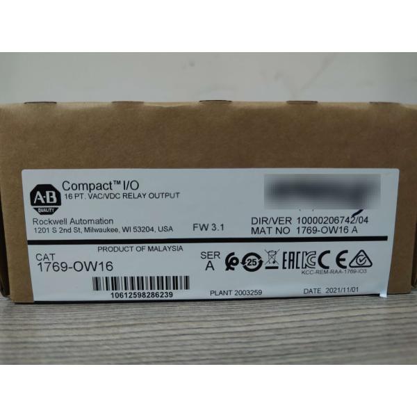 Allen-Bradley 1769-OW16 CompactLogix Relay Output Module 2023 New Factory SealedAllen-Bradley 1769-OW16 CompactLogixリレー出...