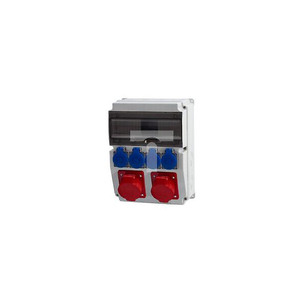 Equipped switchgear CAJA 12M 2x16A/5p 4x230V schuko sockets protections + /T1UK装備のスイッチギアCAJA 12M 2x16A /5P 4x230V Schuko...