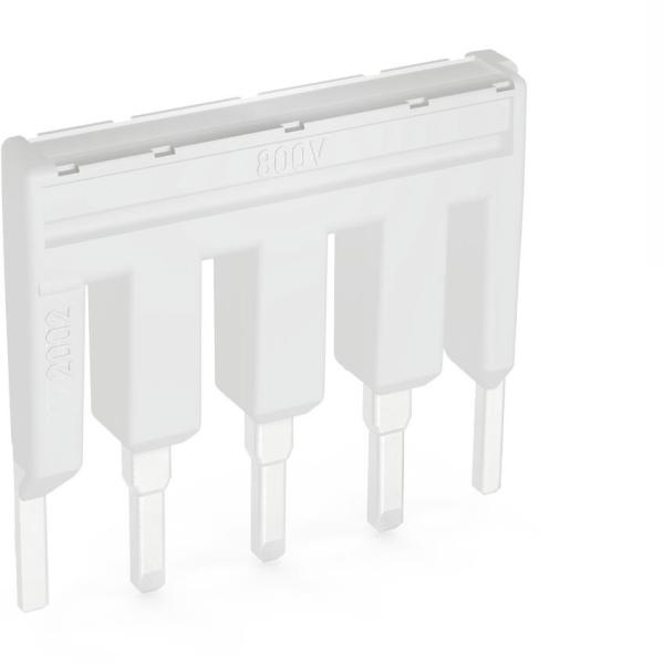 Insulated adjacent jumper for continuous commoning - 5-way - Wago (2002 TOPJOB S series) - 5-poles (5P) - Rated current ...