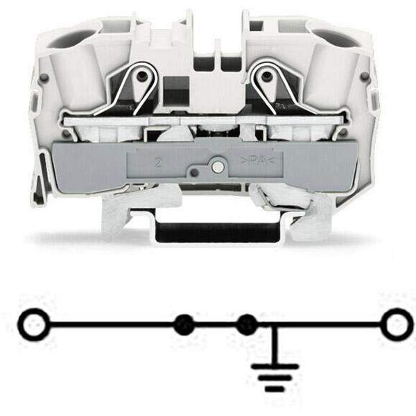Shield terminal block with 1-deck/level + side and center marking slot - Suitable for Ex e II applications - Wago (2016 ...