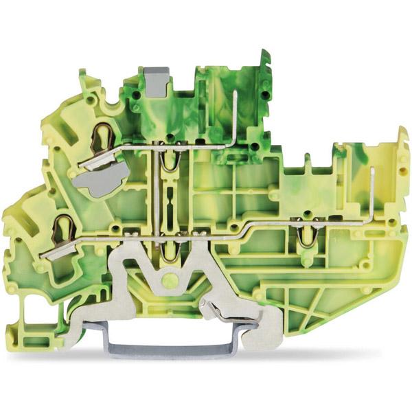 Carrier ground/earthing terminal block with 2-decks/levels (double-deck) + internal commoning - Suitable for Ex nA appli...
