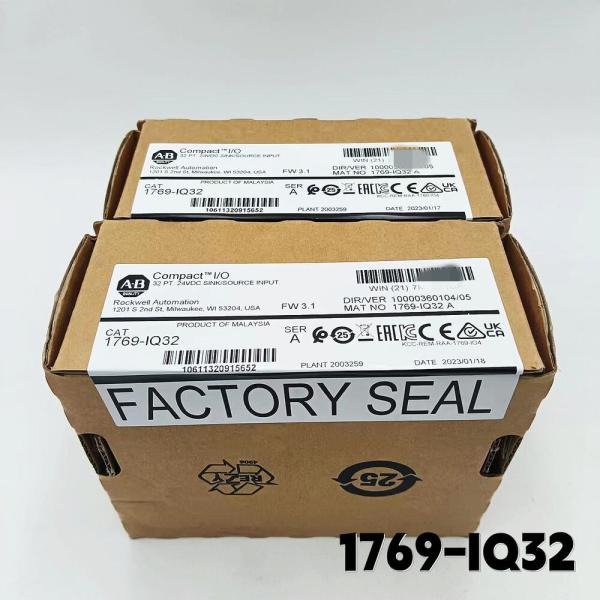 AB 1769-IQ32 CompactLogix 32 Pt 24VDC Input Module FW3.1 2023 Allen-Bradley NewAB 1769-IQ32 CompactLogix 32 PT 24VDC入力モジ...