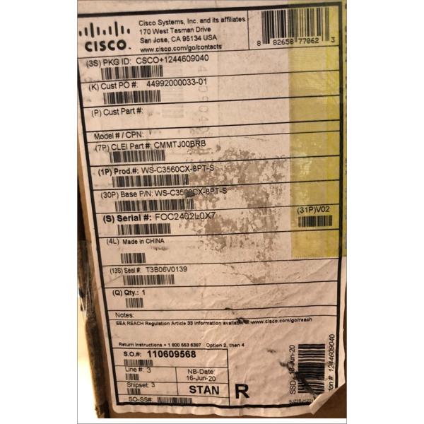 ※他店舗でも販売を行っておりますため、ご購入前に在庫確認をお願いいたします。【うえたPC 店舗直通】電話：050-7116-6012Email：yaue0024@gmail.comCisco シスコ WSC3560CX8PT  8ポート フ...