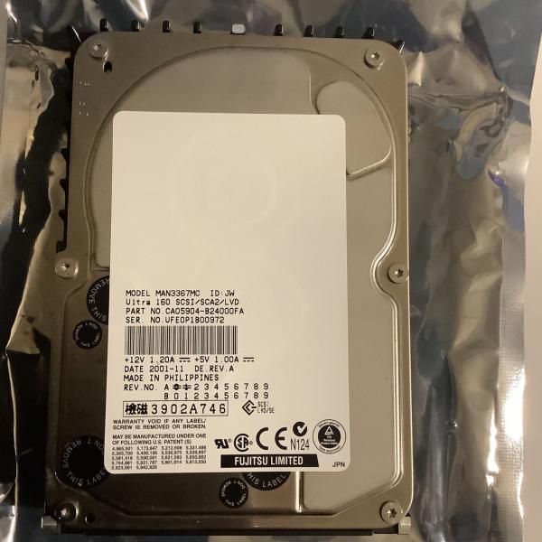 ※他店舗でも販売を行っておりますため、ご購入前に在庫確認をお願いいたします。【うえたPC 店舗直通】電話：050-7116-6012Email：yaue0024@gmail.com富士通 MAN3367MC 36.7GB サン No CA0...