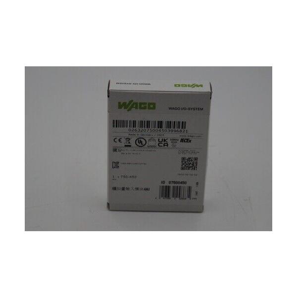 Wago 750-450 Analog Input Modul 4-Kanal Widerstand Messung 2, 3 oder 4-DrahtWAGO 750-450アナログ入力モジュール4-Kanal Widerstand Me...