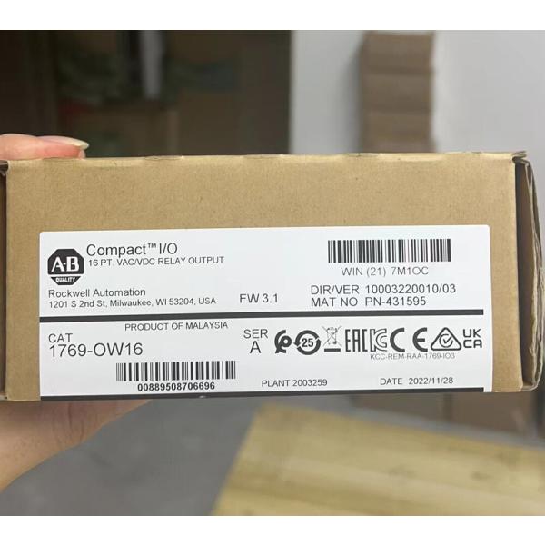 Allen-Bradley 1769-OW16 CompactLogix Relay Output Module 1769OW16Allen-Bradley 1769-OW16 CompactLogixリレー出力モジュール1769OW16