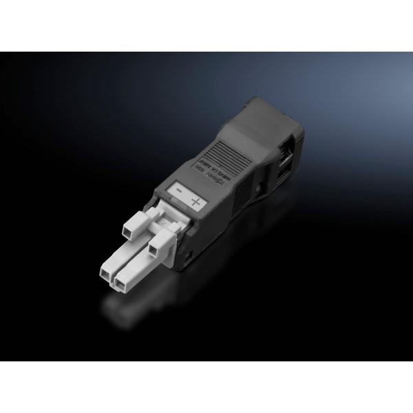 Connection accessory - jack - for self-assembly for LED lght. system - Rittal - #2500610 - 2-poles (2P) - H13.2mm x W15....