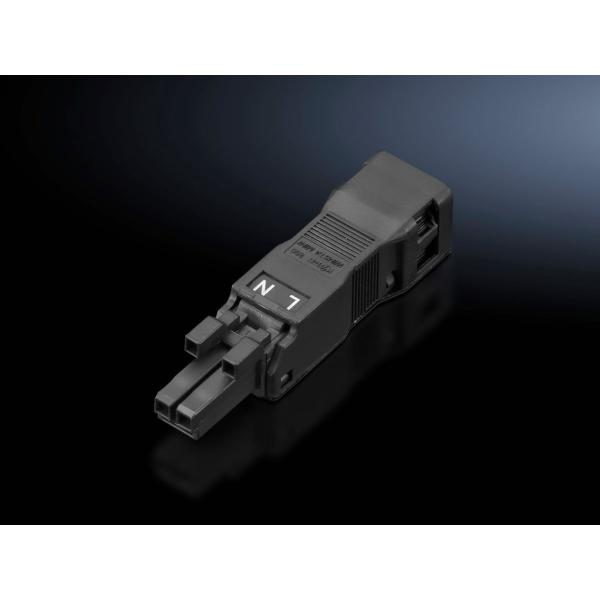 Connection accessory - jack - for self-assembly for LED lght. system - Rittal - #2500620 - 2-poles (2P) - 100Vac-240Vac ...