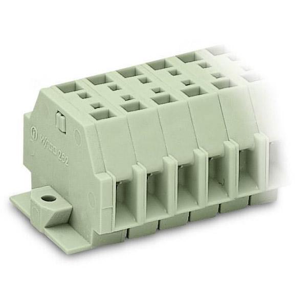 Feed-through/thru terminal strip with 1-deck/level + snap-in mounting feet - Suitable for Ex e II applications - Wago (2...