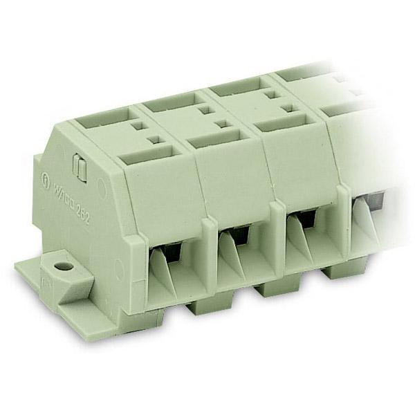 Feed-through/thru terminal strip with 1-deck/level + snap-in mounting feet - Suitable for Ex e II applications - Wago (2...