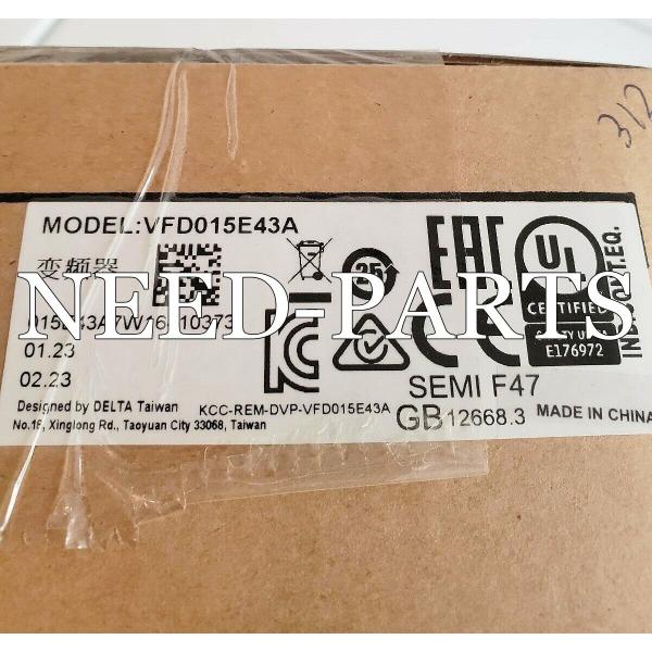 1PC NEW Delta VFD015E43A 1.5KW 380v1PC New Delta VFD015E43A 1.5KW 380V