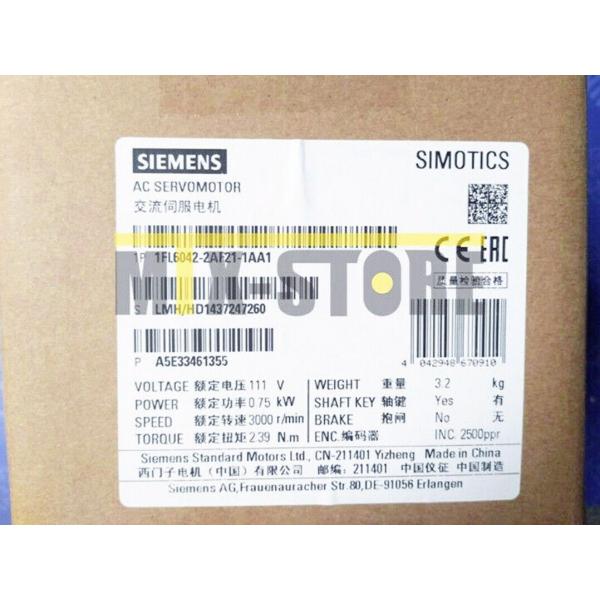 1PCS Unopened New Siemens Servo Motors 1FL6042-2AF21-1AA1 1FL6 042-2AF21-1AA11PCS未開封の新しいシーメンスサーボモーターズ1FL6042-221-1AA1 1F...