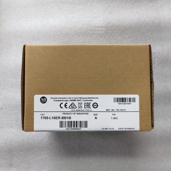 New Factory Sealed AB 1769-L16ER-BB1B SER A CompactLogix 384KB DI/O Controller新しい工場密閉AB 1769-L16er-BB1B Ser A CompactLog...