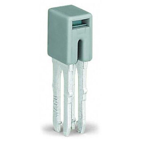 Insulated adjacent jumper - Wago (279 series) - 2-poles (2P) - Rated current 15A - Gray color - Dimensions W4mm x D8mm -...