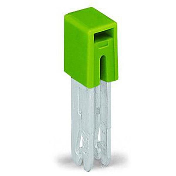 Insulated adjacent jumper - Wago (279 series) - 2-poles (2P) - Rated current 15A - Yellow-Green color - Dimensions W8mm ...