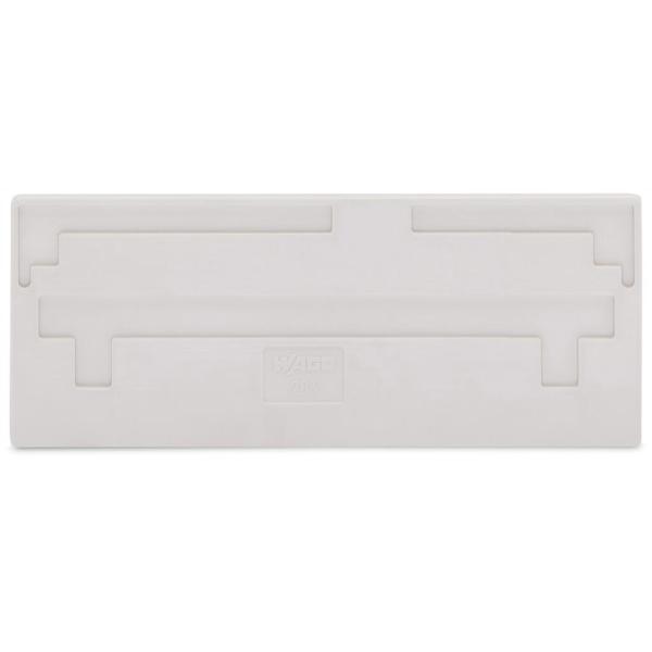 Oversized separator / partition / barrier plate - Wago (283 series) - Light Gray color (2mm width) - equivalent to 283331