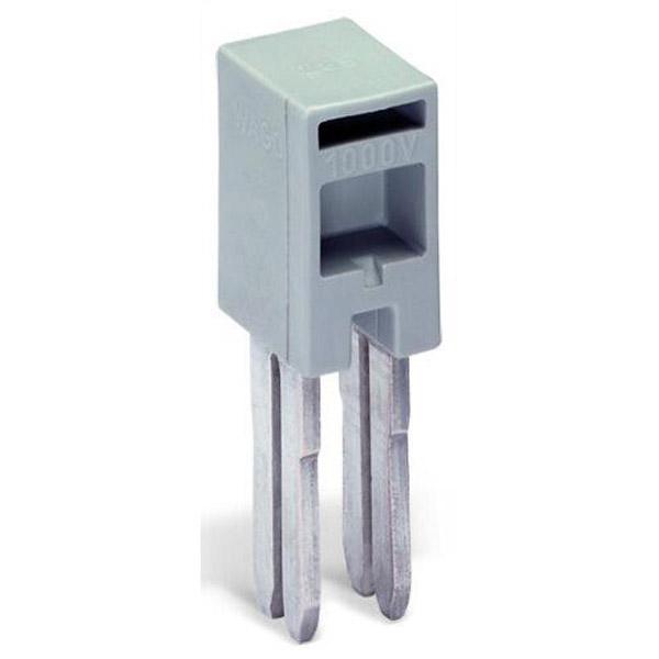 Insulated adjacent jumper - Wago (285 series) - 2-poles (2P) - Rated current 85A - Gray color - equivalent to 285435