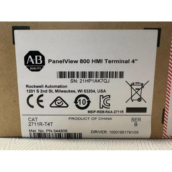 2022 Allen Bradley 2711R-T4T SER B PanelView 800 4-inch HMI Terminal 2711RT4T2022 Allen Bradley 2711R-T4T SER B PANELYVI...
