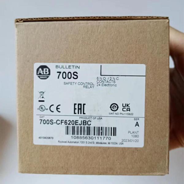 Allen Bradley 700S-CF620EJBC SER A Guardmaster Relay Safety Control New SealedAllen Bradley 700S-CF620EJBC Ser A Guardma...