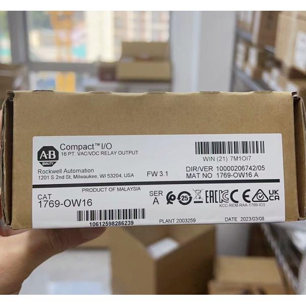 New Factory Sealed AB 1769-OW16 SER A CompactLogix Relay Output Module US新しい工場密封されたAB 1769-OW16 ser a compactlogixリレー出力モ...