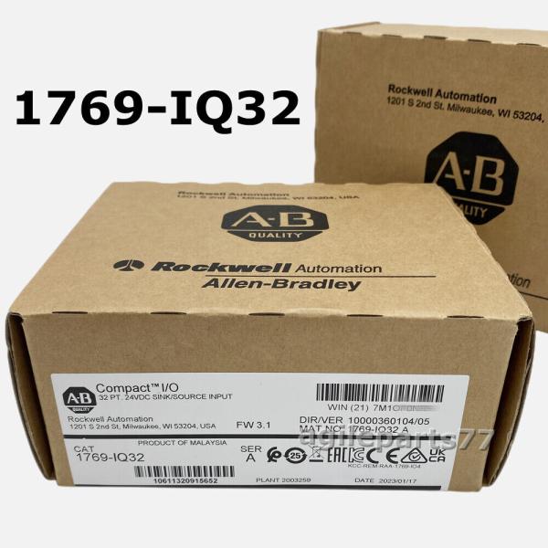 AB 1769-IQ32 CompactLogix 32 Pt 24VDC Input Module FW3.1 2022 New Factory SealedAB 1769-IQ32 CompactLogix 32 PT 24VDC入力モ...