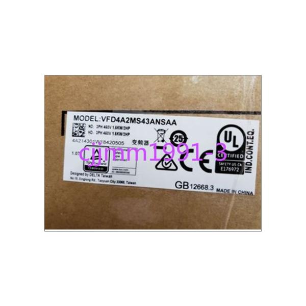 1PC NEW Delta VFD4A2MS43ANSAA Three-phase 380v 1.5kw1PC New Delta VFD4A2MS43ANSAA三相380V 1.5kW