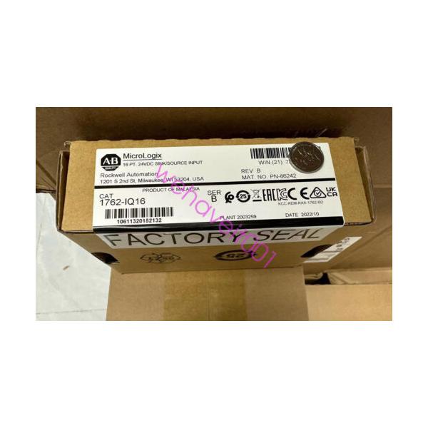 1PC New 1762-IQ16 MicroLogix 24VDC Input Module 1762IQ161PC New 1762-IQ16 Micrologix 24VDC入力モジュール1762IQ16