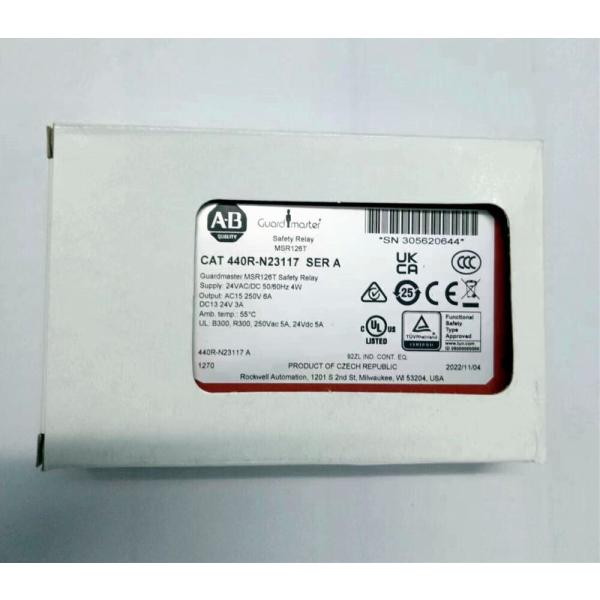 New AB 440R-N23117 Ser A Guardmaster Safety Relay 1x Input NC 24VAC/DC新しいAB 440R-N23117 Ser A Guardmaster Safety Relay 1...