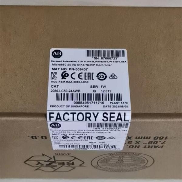 Stock NEW original module Micro850 24 I/O EtherNet/IP Controller 2080-LC50-24AWB新しいオリジナルモジュールMicro850 24 I/O Ethernet/IP...