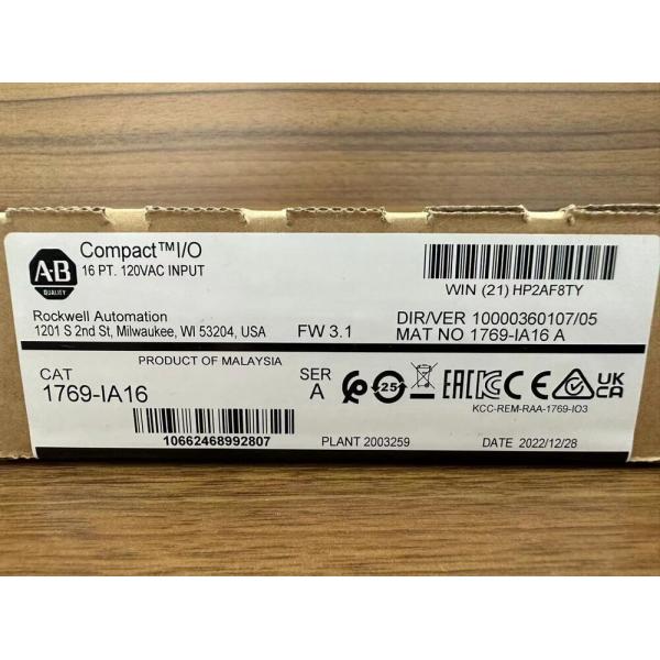 New Brand AB 1769-IA16 CompactLogix 16 Pt 120VAC D/I Module 1769IA16 SealedNew Brand AB 1769-IA16 CompactLogix 16 PT 120...
