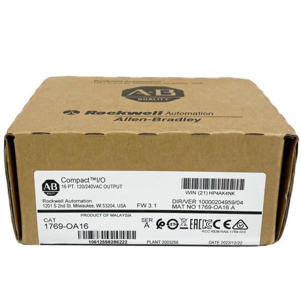 Allen Bradley 1769-OA16 CompactLogix 16pt 120/240VAC Output USA SellerAllen Bradley 1769-OA16 CompactLogix 16PT 120/240V...