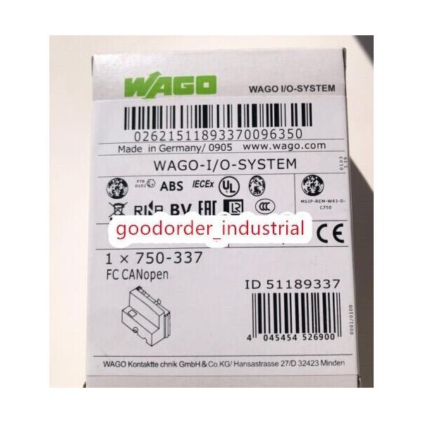 New Factory Sealed WAGO 750-337 Buscoupler DeviceNet Module PLC Adapter 750-337新しい工場密閉WAGO 750-337 Buscoupler Devicenet ...