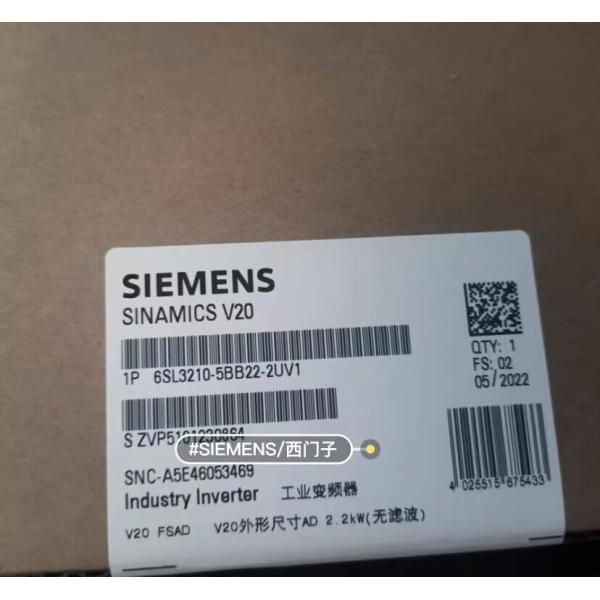 1PCS Unopened New Siemens Inverter 6SL3210-5BB22-2UV1 6SL3 210-5BB22-2UV11PCS未開封の新しいSiemens Inverter 6SL3210-5BB22-2UV1 ...