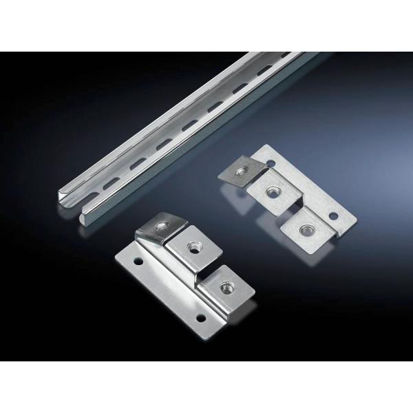 Cable clamp rail - C-section - Rittal (VX25 Baying system series) - #5001083 - for W1200mm encl. - 1099mm length - Light...