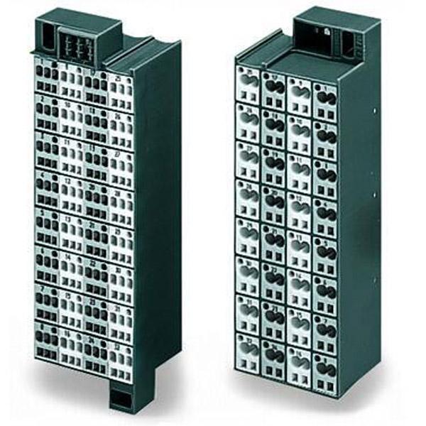 Marked matrix patchboard with 1-deck/level - with 33-64" marking - Wago (726 series) - Gray / White module - 32 feed-thr...