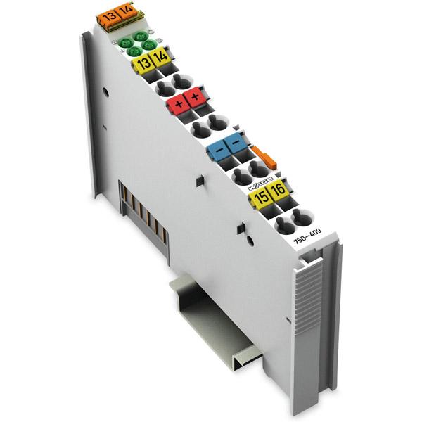 Standard DC digital input slice module - Wago (750 series) - 4DI; 24Vdc; 0.2ms; LSS - 4I/O [4DI (4 x digital inputs (24V...
