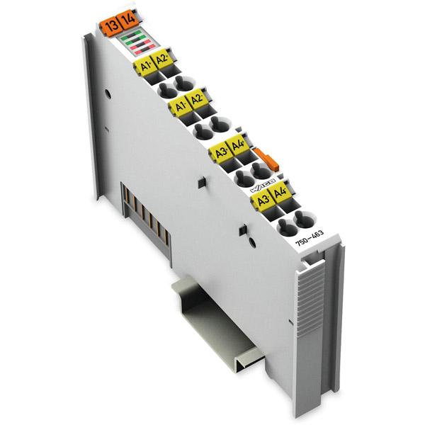 Standard analog input slice module - Wago (750 series) - 4AI; RTD; Adjust - 4I/O [4AI (4 x analog inputs (Configurable R...