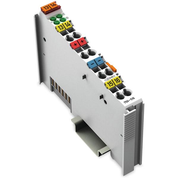 Standard DC digital output slice module - Wago (750 series) - 4DO; 24Vdc; 0.5A; LSS - 4I/O [4DO (4 x digital outputs (24...